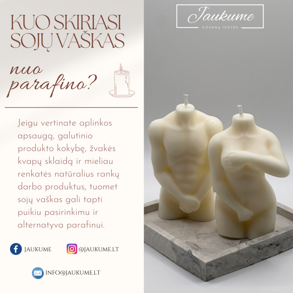 Kuo skiriasi sojų vaškas nuo parafino? - Jaukume